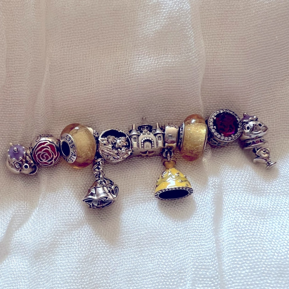 Authentic Pandora Disney Beauty And The Beast Charms - Gem